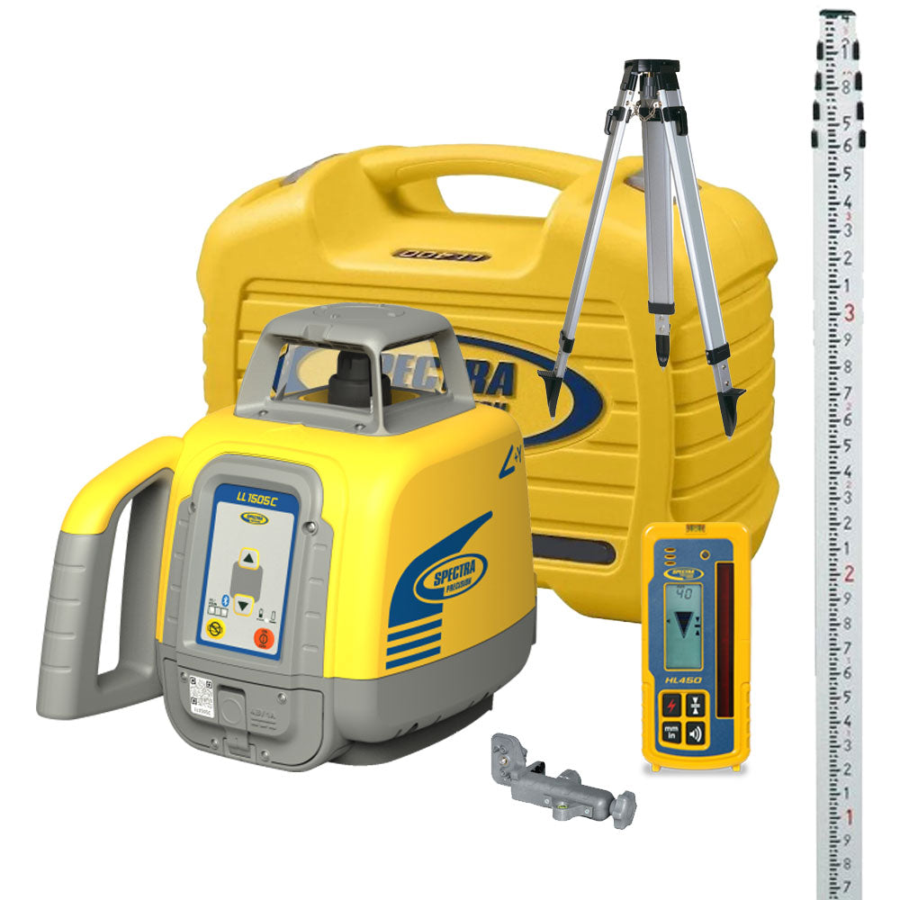 Spectra Laser Package w/HL450 Receiver, Inches Rod, Tripod | LL1505C-X2 ...