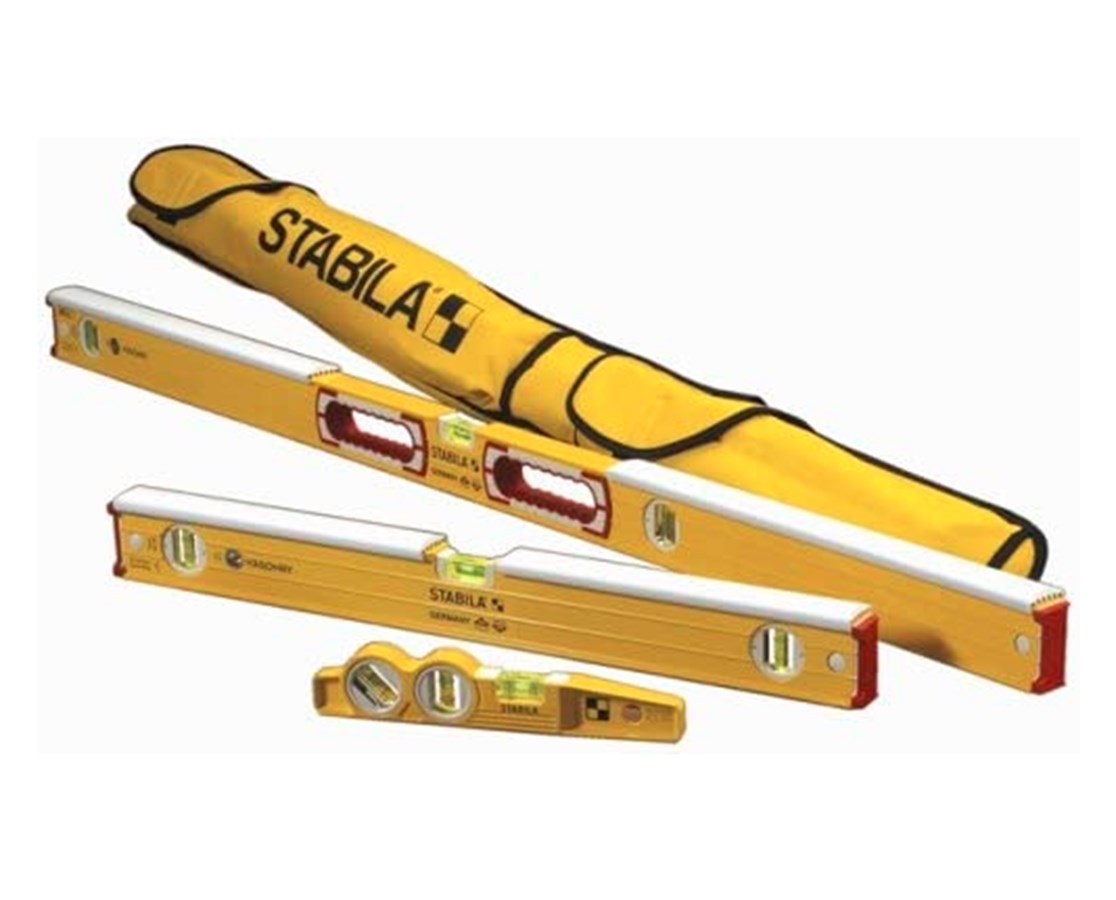 Stabila 48", 24", 10" Heavy-Duty Mason Level Set with Case | 48296 ...